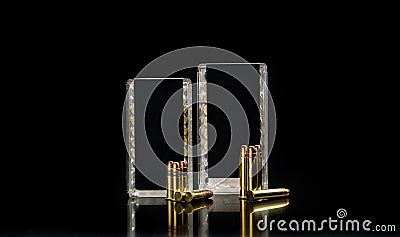 .22LR Cartridge Gun On Dark Background Royalty-Free Stock Image ...