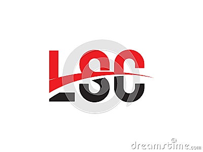 LSC Letter Initial Logo Design Cartoon Vector | CartoonDealer.com ...