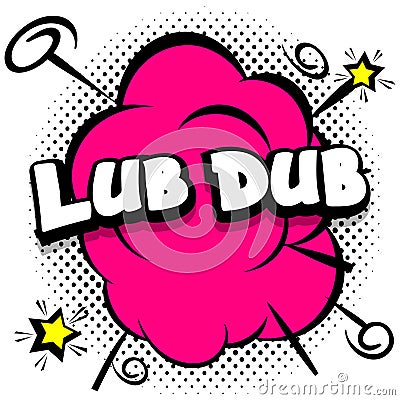 Lub Dub Comic Bright Template With Speech Bubbles On Colorful Frames ...