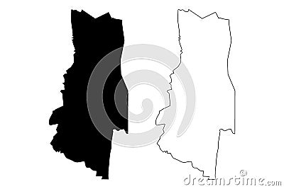 Lubombo Region Swaziland, Kingdom Of Eswatini Map Vector Illustration ...