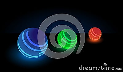 Luminous Balls. Stock Image - Image: 33971871