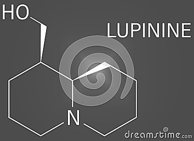 Lupinine Lupin Alkaloid Molecule. Skeletal Formula. Chemical Structure ...