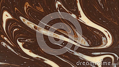 Luxurious Dark Chocolate Ganache Swirl Texture Stock Image ...