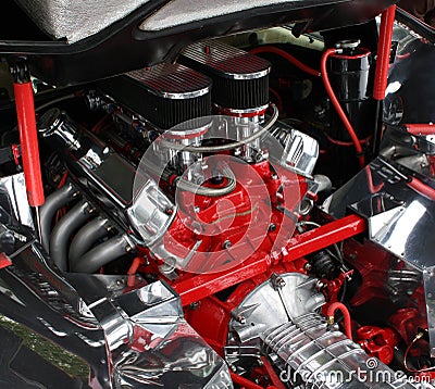 Vw Custom Engine stock image. Image of rebuilt, classic - 98789