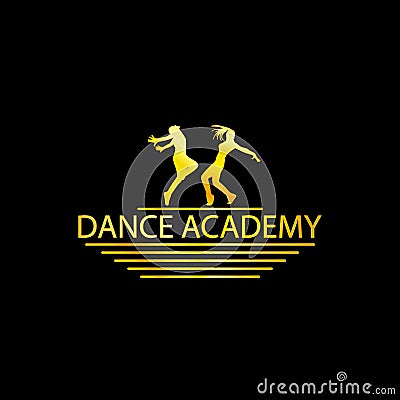 Luxury Golden Dance Academy Logo Stock Vector - Image: 83289088