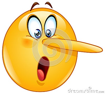 Lying Face Emoticon Cartoon Vector | CartoonDealer.com #73043239