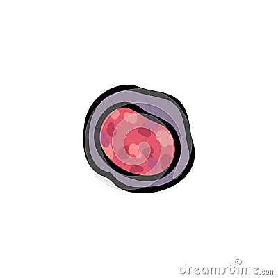 Lymphocyte Doodle Icon, Vector Color Line Illustration | CartoonDealer ...