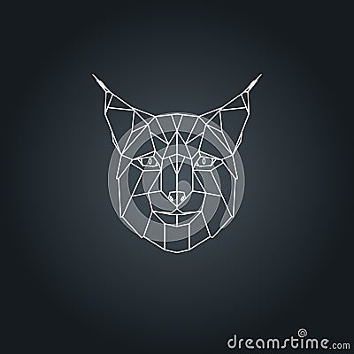 Lynx Head. Geometric Vector Illustration. | CartoonDealer.com #86909856