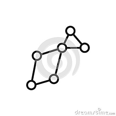 Lyra Constellation Logo Sign Vector Outline | CartoonDealer.com #326038937