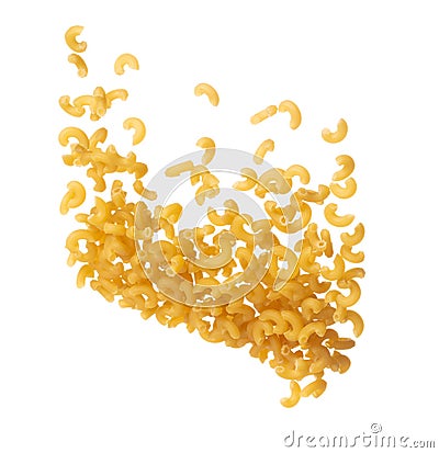 Macaroni Flying Explosion, Yellow Macaronis Pasta Float Explode ...
