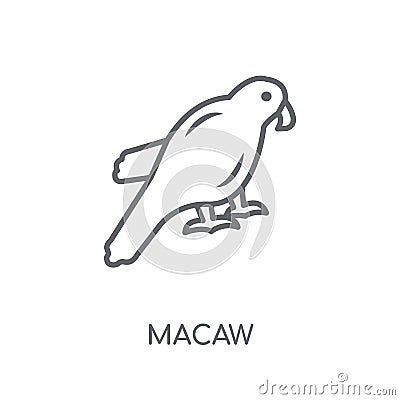 Macaw Linear Icon. Modern Outline Macaw Logo Concept On White Ba ...