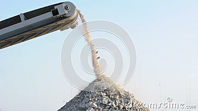 Machine for crushing stone stock footage. Video of cobblestone - 34882872
