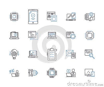 Machine Learning Outline Icons Collection. Machine, Learning, AI ...