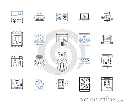 Machine Learning Outline Icons Collection. Machine, Learning, AI ...
