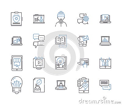 Machine Learning Outline Icons Collection. Machine, Learning, AI ...