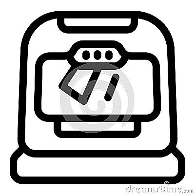 Machine Scanning Paper With Digitalization Technology Icon Cartoon ...