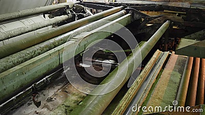 Machine at Timber Processing Plant. Automatic Machine on Woodworking ...