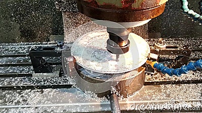 Machining Aluminum Billets on a Multi-profile Cnc Machine Stock Footage ...