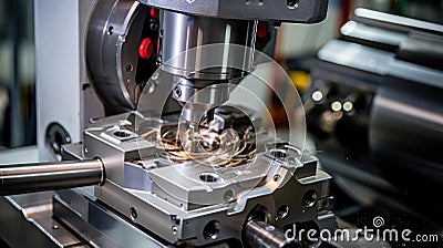 Machining A Part On A Milling Machine Royalty-Free Cartoon ...