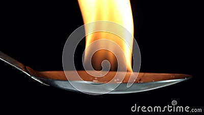 Macro of burning sugar stock video. Video of heat, macro - 81496859