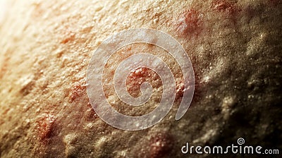 Macro Image Of Dermatitis With Rashes, Redness, And Texture Changes ...