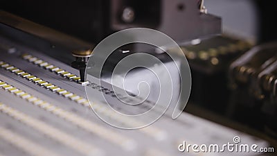 Macro Photography of the LED Panel Manufacturing Process. a High ...