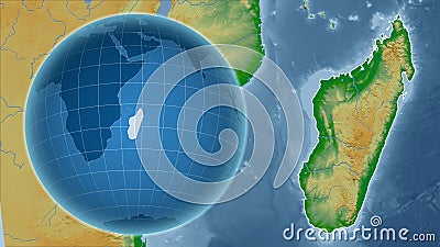 Madagascar and Globe. Bumps Shaded Stock Footage - Video of nations ...