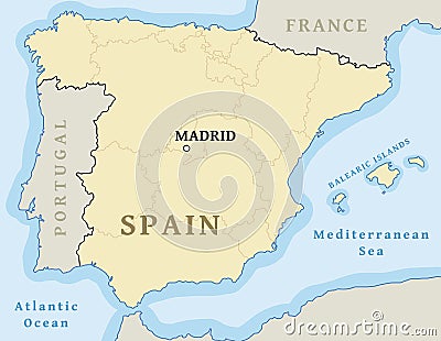 Madrid Map Location Vector Illustration | CartoonDealer.com #148863402