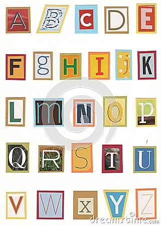 Magazine Alphabet Royalty Free Stock Image - Image: 6108066