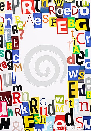 Magazine Letters Border Royalty Free Stock Images - Image: 16877899