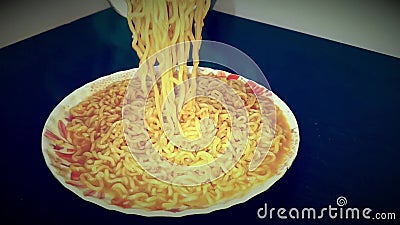 Maggi Making Process Looks Delicious Under Table Light in the Evening ...
