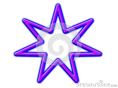 Magic Celtic Purple And Blue Elven Septagram Septogram Star On White ...