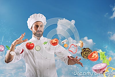 Magic Chef Ready To Cook a New Dish Stock Image - Image of amazed ...