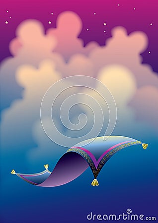 Magic Flying Carpet 3 Vector Illustration | CartoonDealer.com #12800130