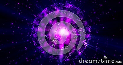 Magic Light Ball, Energy Sphere of Particles and Waves, Glows with Neon ...