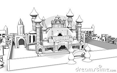 Magic Palace Sketch Royalty Free Stock Image - Image: 27403346