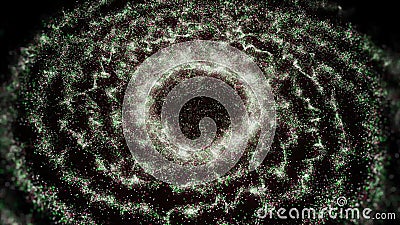 Magic Particles Spinning and Becoming a Cloud of Energy with a Ring in ...