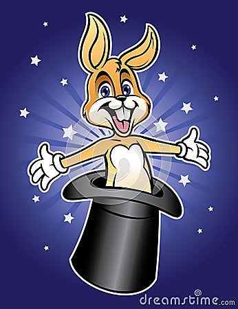 Magic Rabbit Cartoon Vector | CartoonDealer.com #62449295