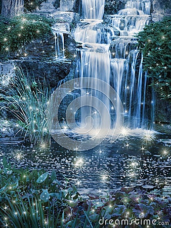 Magic Waterfall Stock Image - Image: 16665621