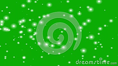 Magic White Glitter Particles with Green Screen Background Stock ...