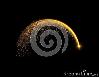 Magical Shooting Star Arc Effect With Glittering Magic Dust Particles ...