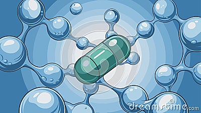 Magnesium Chloride Molecule Playfully Interacting With Water Molecules ...