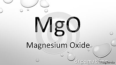 Magnesium Oxide Chemical Formula On Waterdrop Background Stock Image ...