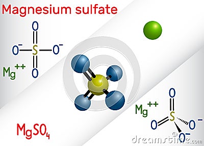 Magnesium Sulfate Molecule. It Is Is An Inorganic Salt And ...