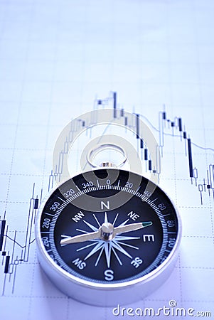 Magnetic Compass On A Graph Royalty-Free Stock Photo | CartoonDealer ...