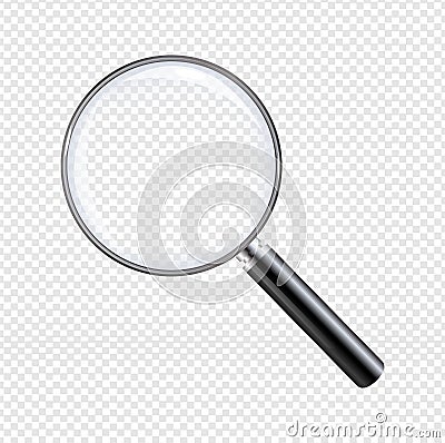 Magnifier With Isolated Transparent Background Vector Illustration ...