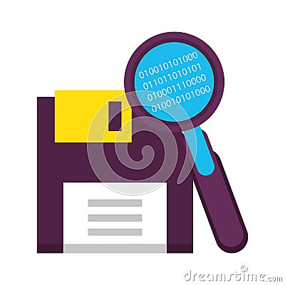 Magnifying Glass Checking System Cartoon | CartoonDealer.com #153057653