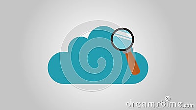 Magnifying Glass and Cloud Computing HD Animation Stock Video - Video ...