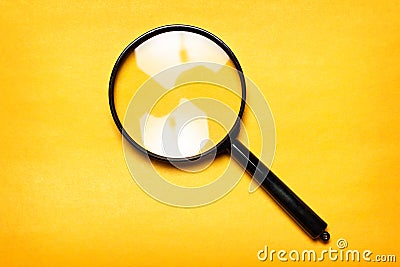 Magnifying Glass On Yellow Background Royalty-Free Stock Image ...