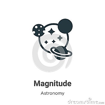 Magnitude Vector Icon On White Background. Flat Vector Magnitude Icon ...